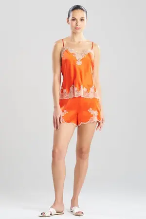 Natori Lolita Lace Cami Shorts Pj - Orange