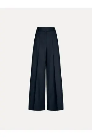Oscar De La Renta Wide-leg Wool-blend Pant - Red