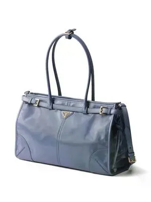 Prada Bonnie Large Leather Handbag - Blue
