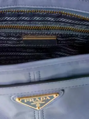 Prada Bonnie Large Leather Handbag - Blue