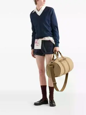 Prada Canvas Duffel Bag - Neutrals
