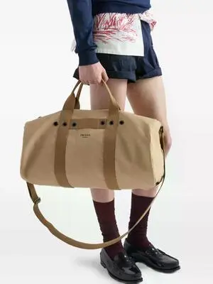 Prada Canvas Duffel Bag - Neutrals