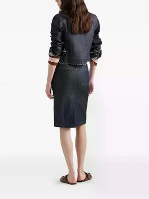Prada Denim Jacket With Contrasting Stitching