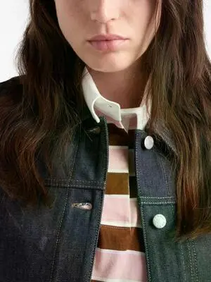 Prada Denim Jacket With Contrasting Stitching