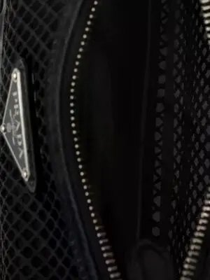 Prada Re-edition 2005 Mesh And Brushed Leather Bag