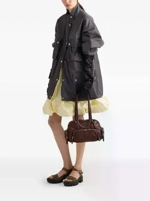 Prada Medium Leather Top-handle Bag - Brown