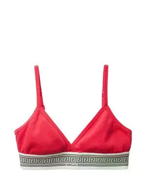 Versace Ribbed Cotton-jersey Bralette - Red