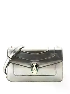 BVLGARI Serpenti Forever Leather Small Shoulder Bag - Metallic