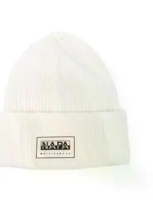 NAPAPIJRI X Martine Rose Douglas Logo-patch Beanie Hat - White