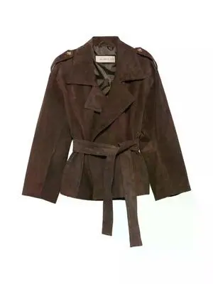 BLANCA VITA Belt Button Jacket - Brown