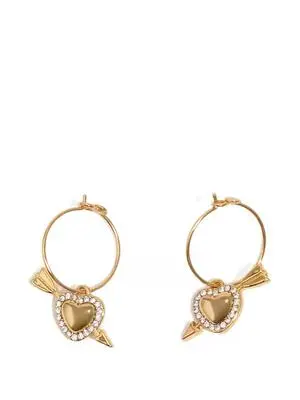 Bimba Y Lola Heart And Arrow Hoop Earrings - Gold
