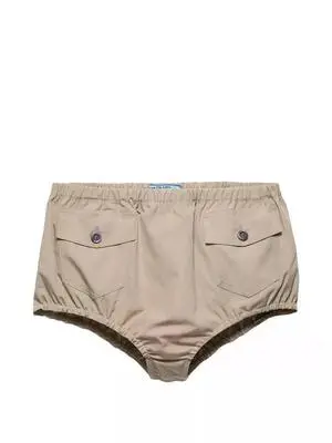 Prada Poplin Shorts - Neutrals