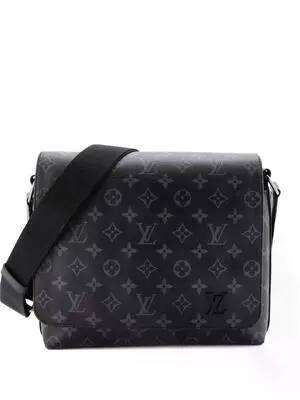 LOUIS VUITTON District Messenger Bag Monogram Eclipse Canvas Pm Crossbody Bag - Black
