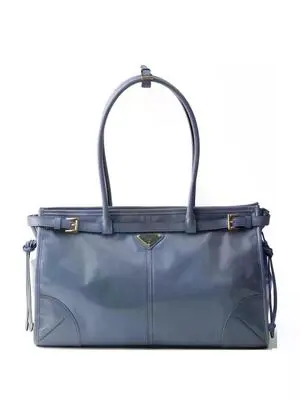 Prada Bonnie Large Leather Handbag - Blue