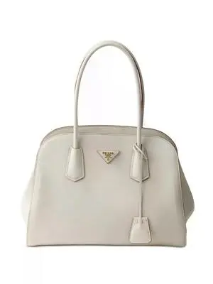 Prada Medium Leather Tote Bag - White