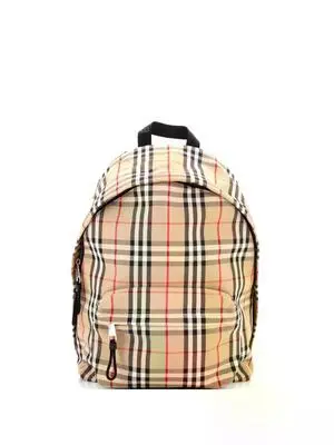 Burberry Jett Vintage Check Canvas Medium Backpack - Brown
