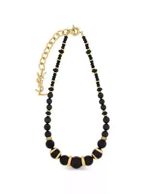 Saint Laurent Loulou Beaded Necklace - Gold