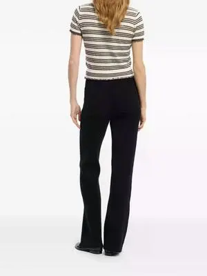 BARRIE Striped Top In Embossed Knit - White