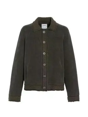 BARRIE Suede-effect Denim Jacket - Brown