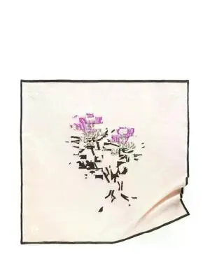 BARRIE Thistle Motif Scarf - Pink