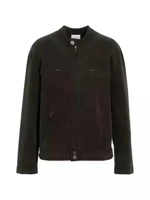 BARRIE Suede Effect Zip Jacket - Brown