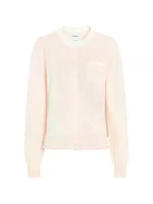 BARRIE Ribbed Detailing Cardigan - Pink