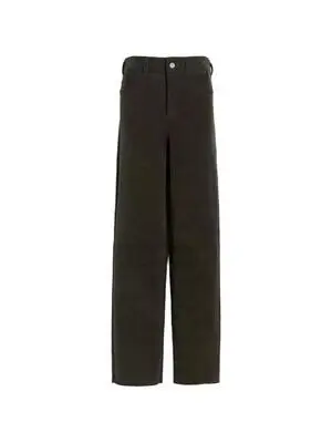 BARRIE Suede-effect Trousers - Brown