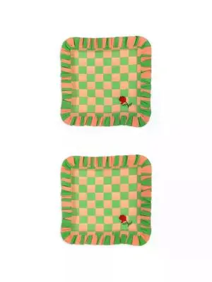BITOSSI HOME Ruffled Checked Homeware - Green
