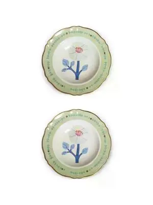 BITOSSI HOME Floral-print Plates - Green