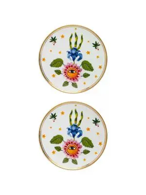 BITOSSI HOME Floral-print Plate - White