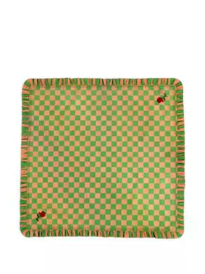 BITOSSI HOME Checked Ruffled Placemat - Green