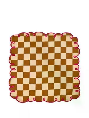 BITOSSI HOME Checkerboard Scalloped Napkins