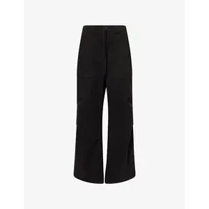 ENTIRE STUDIOS Barren Wide-leg Cotton Cargo Trousers - Black