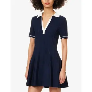 Simkhai Page Knitted Polo Mini Dress