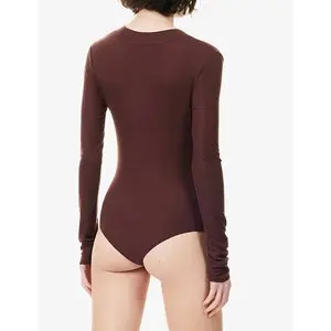 ENTIRE STUDIOS Long-sleeve Knitted Bodysuit - Saddlewood