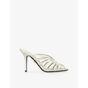 ALEVI MILANO Diana 95 Leather Heeled Sandals - White