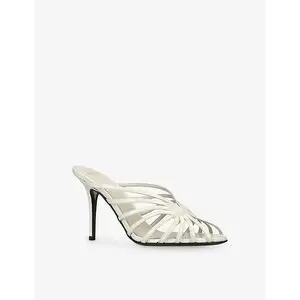 ALEVI MILANO Diana 95 Leather Heeled Sandals - White