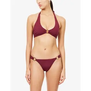 AWAY THAT DAY Sorrento Ring-hardware Bikini Bottom - Cassis