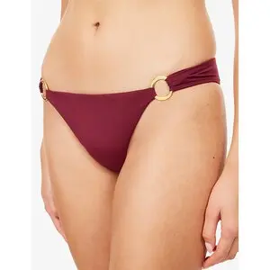 AWAY THAT DAY Sorrento Ring-hardware Bikini Bottom - Cassis