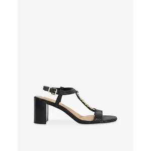 DUNE Josina Leather Block-heel Sandals