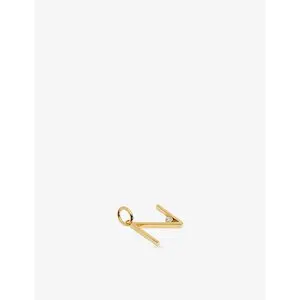 Monica Vinader Initial N Solitaire Lab-grown Diamond And 18ct Vermeil Pendant Charm - Gold