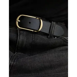 REISS Zeke Hinged-buckle Leather Belt
