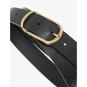 REISS Zeke Hinged-buckle Leather Belt