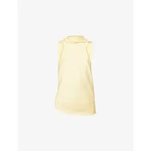 Simkhai Samira Sleeveless Cape Satin Top - Buttercream