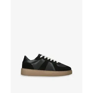 ARNE Classic Court Leather And Suede Trainers - Black