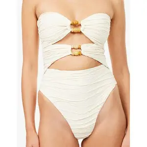 Devon Windsor Amii Cut-out Swimsuit - Pebble