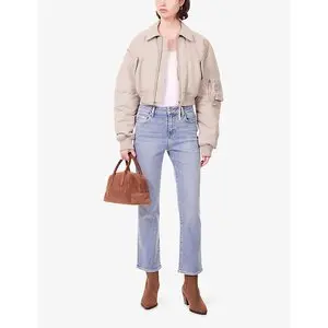 Paige Mason Crop Bootcut-leg Denim Jeans - Divine