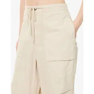 ENTIRE STUDIOS Barren Wide-leg Cotton Cargo Trousers - Off White