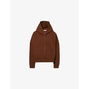 ENTIRE STUDIOS Eternal Zip-up Cotton Hoody - Brunette