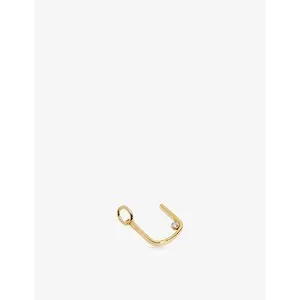 Monica Vinader Solitaire Diamond Initial U Pendant - Gold